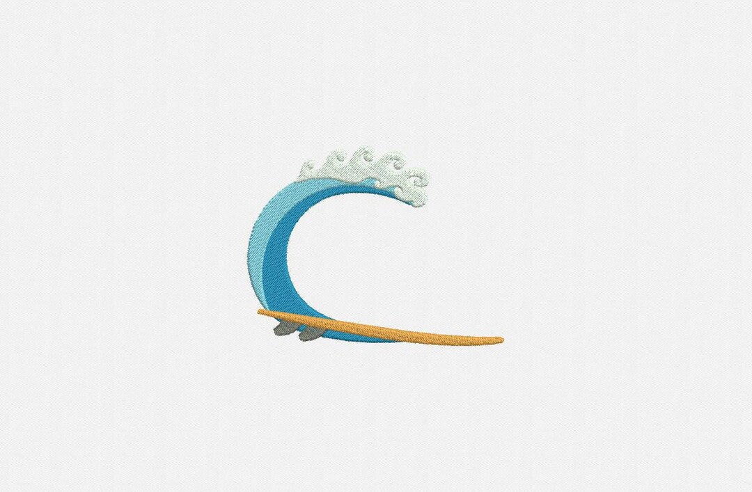 Surfing Frame Monogram Machine Embroidery Design - 2 Sizes - Etsy