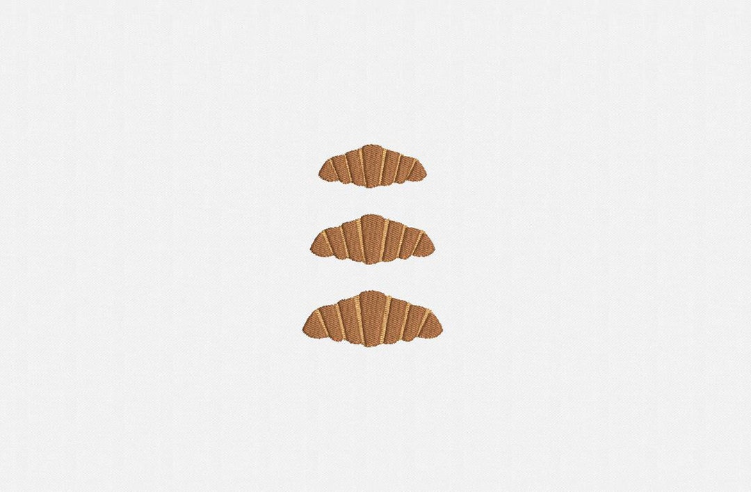 Mini Croissant Machine Embroidery Design - 3 Sizes - Etsy