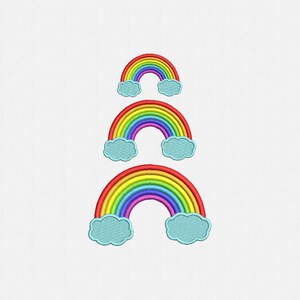 Rainbow Machine Embroidery Design - 3 Sizes - Etsy