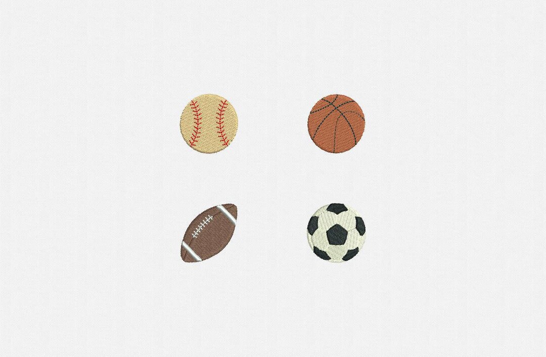 Mini Sports Balls Set (baseball, Basketball, Football, Soccer) Machine ...