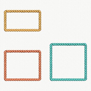 Rope Frame Applique Machine Embroidery Designs - 3 Sizes - Etsy