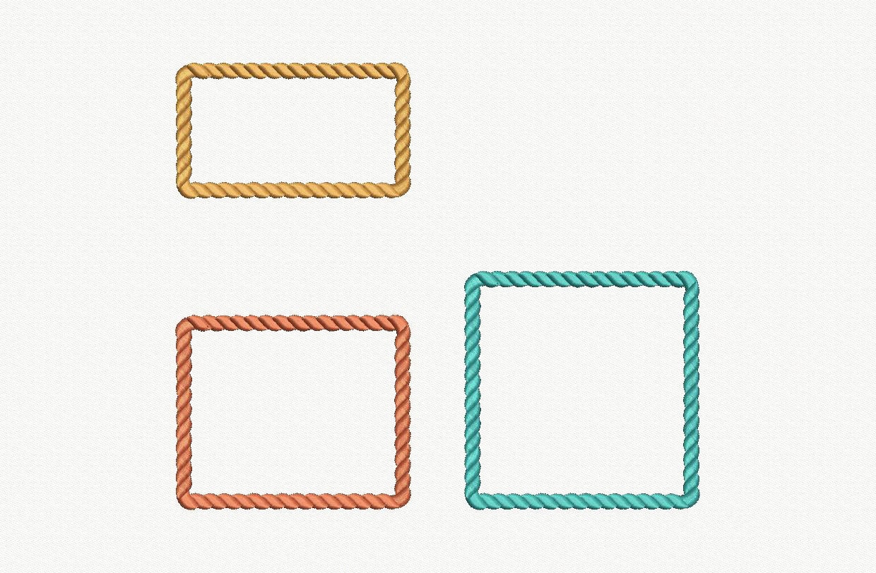 Rope Frame Applique Machine Embroidery Designs - 3 Sizes - Etsy