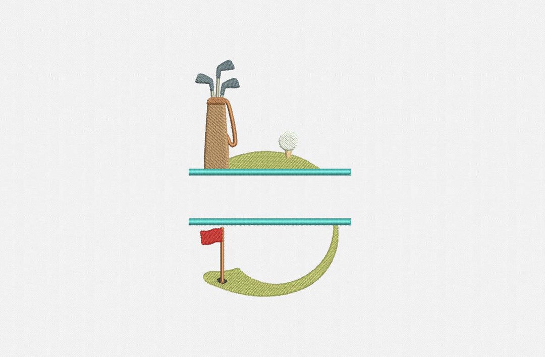 Split Golf Machine Embroidery Design - 1 Size - Etsy