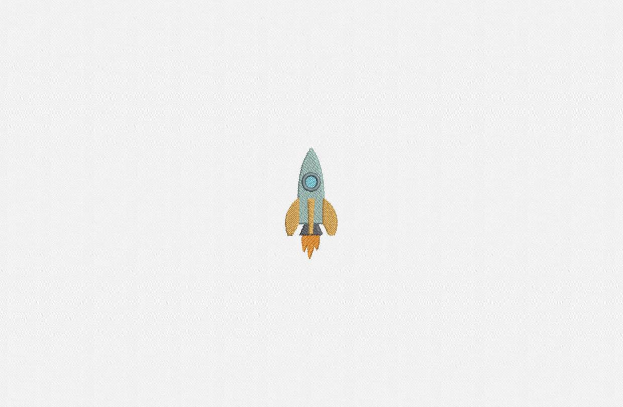 Mini Rocket Machine Embroidery Design 4 Sizes | Etsy