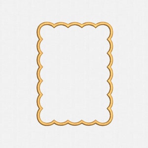 Scalloped Rectangle Applique Machine Embroidery Design - 4 Sizes - Etsy