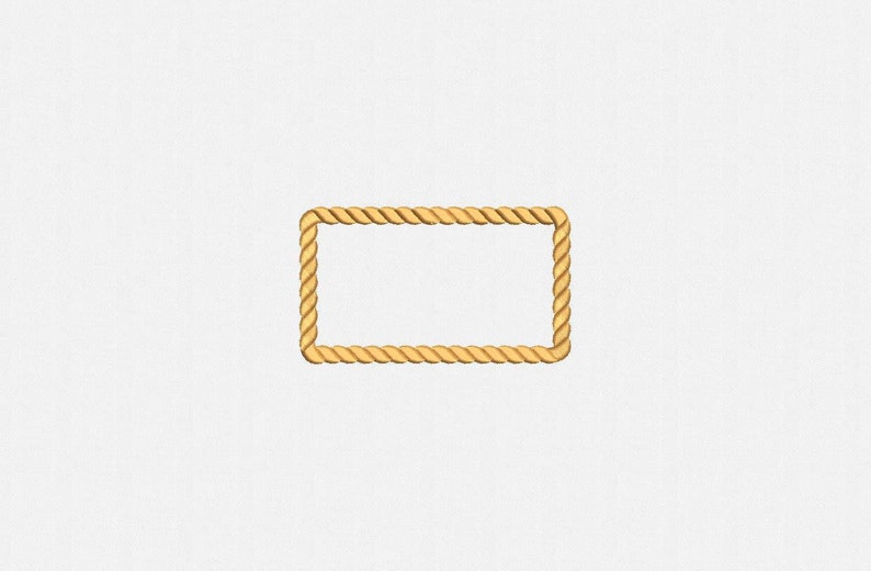 Rectangle Rope Frame Machine Embroidery Designs 7 Sizes - Etsy