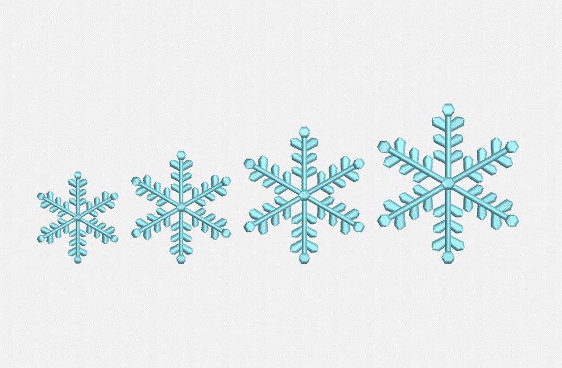 Snowflake Machine Embroidery Design 6 Designs by 4 Sizes - Etsy