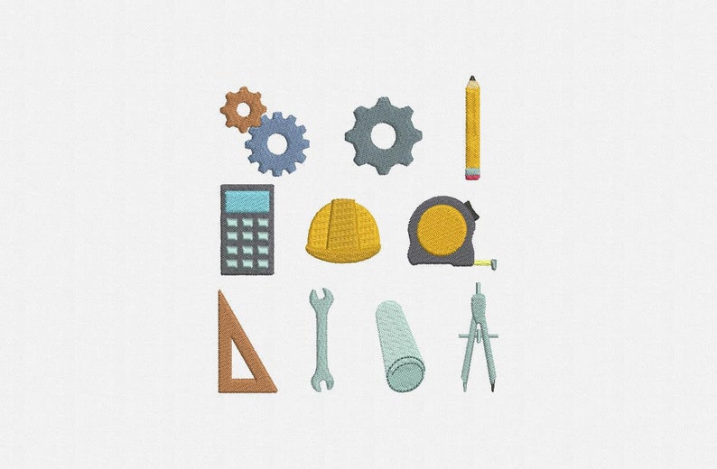 Mini Engineer Machine Embroidery Design 10 Designs - Etsy