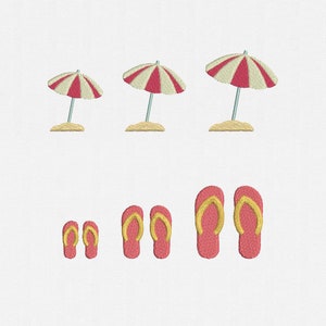 Mini Summer Beach Machine Embroidery Designs Pack- 11 Designs: Beach ...
