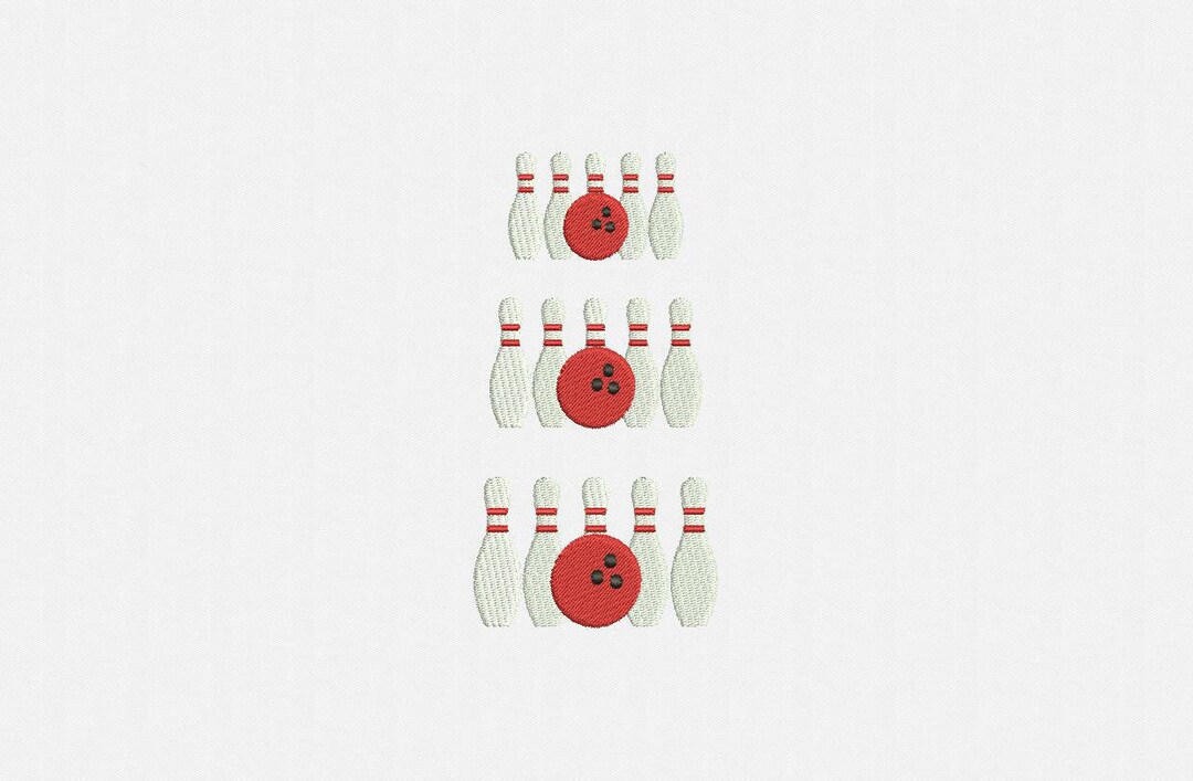 Mini Bowling Machine Embroidery Design - 3 Sizes - Etsy