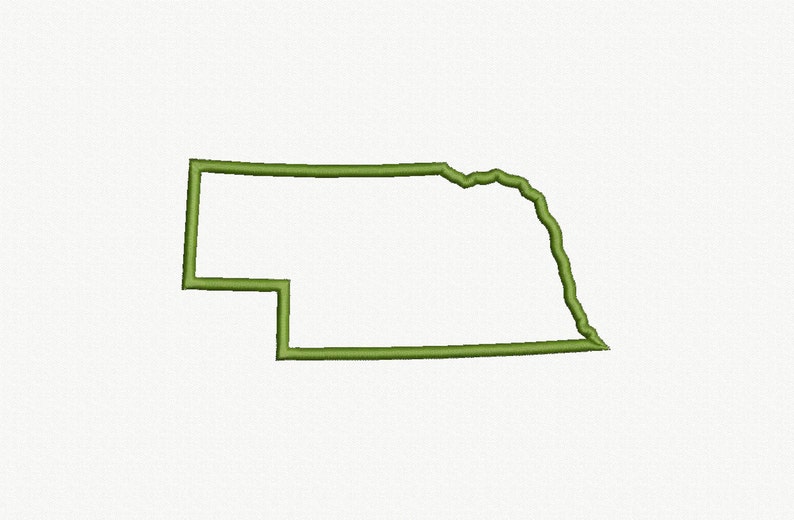 State of Nebraska Applique Machine Embroidery Design - 5 Sizes - Etsy