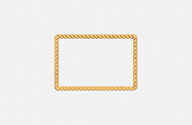 Large Rectangle Rope Frame Machine Embroidery Designs 4 | Etsy