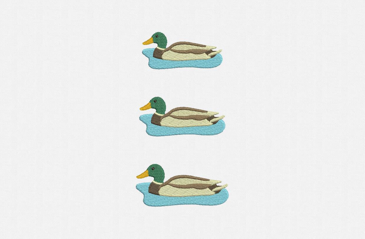 Mallard Duck Machine Embroidery Design 3 Sizes - Etsy