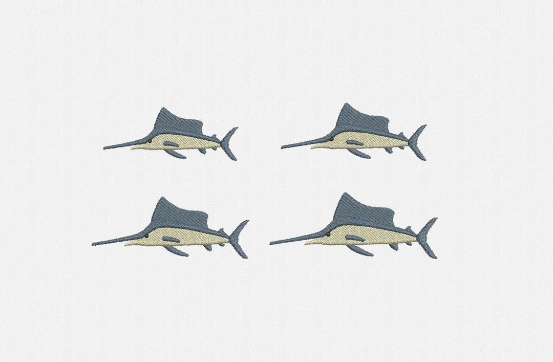 Sailfish Machine Embroidery Design - 4 Sizes - Etsy