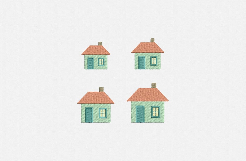 Home Machine Embroidery Design 4 Designs by 4 Sizes | Etsy