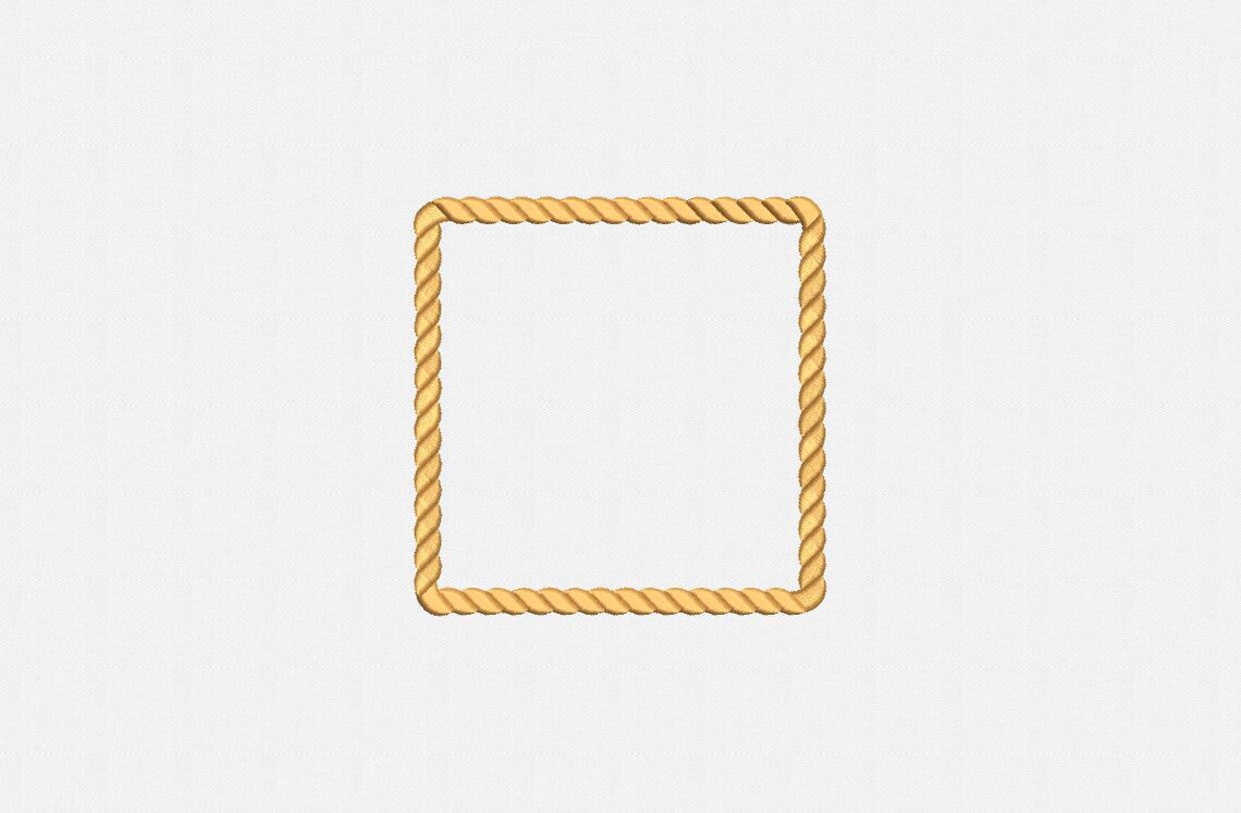 Square Rope Frame Machine Embroidery Designs 4 Sizes | Etsy