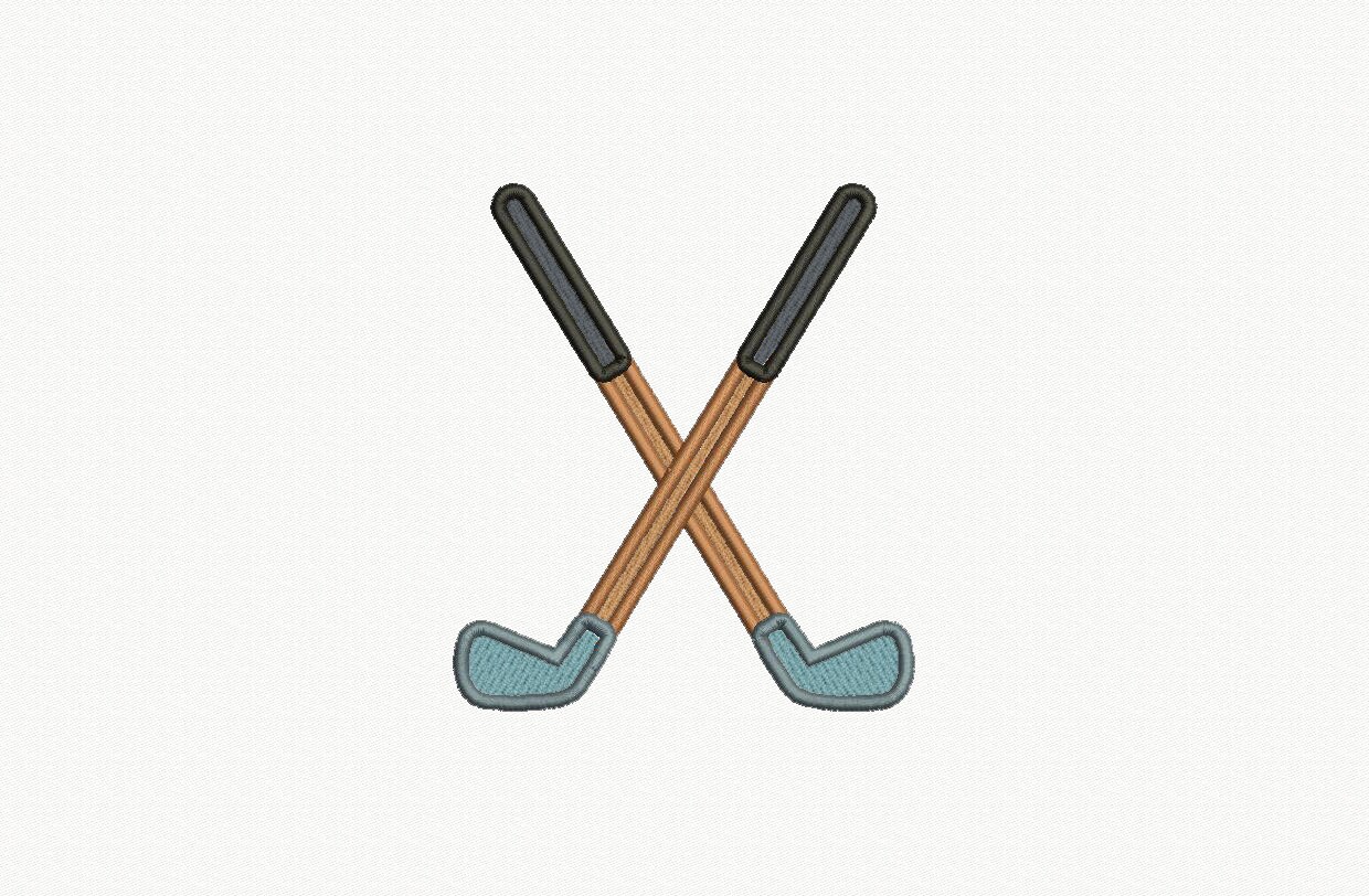 Golf Applique Machine Embroidery Design 1 Size - Etsy