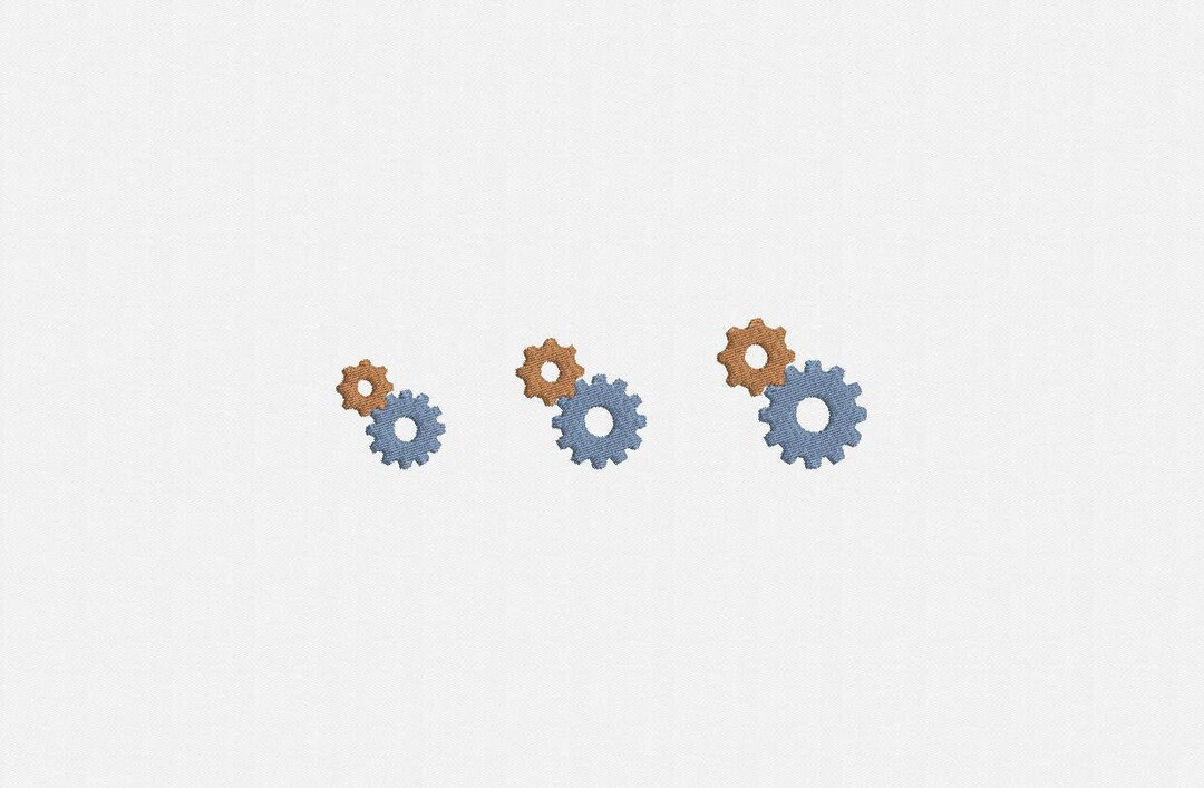 Mini Gears Machine Embroidery Design - 3 Sizes - Etsy