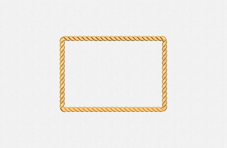 Large Rectangle Rope Frame Machine Embroidery Designs 4 | Etsy