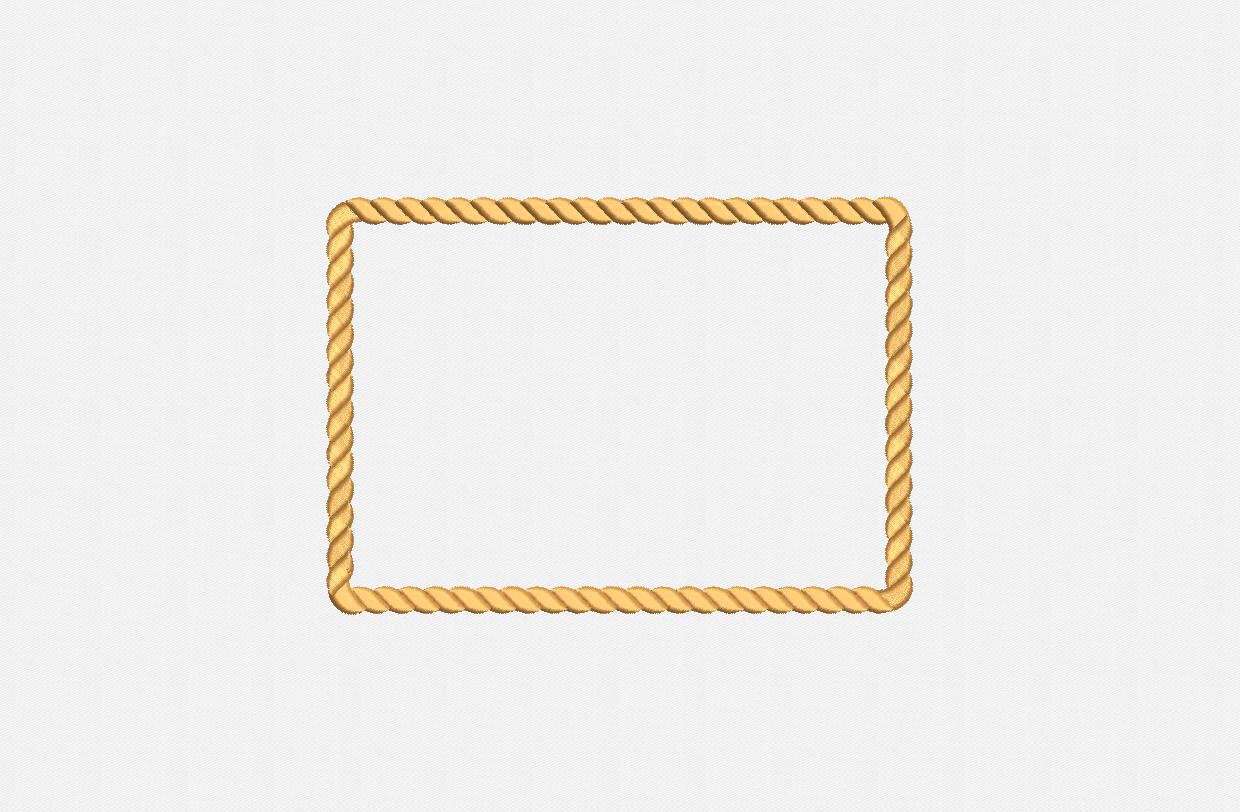Large Rectangle Rope Frame Machine Embroidery Designs 4 | Etsy