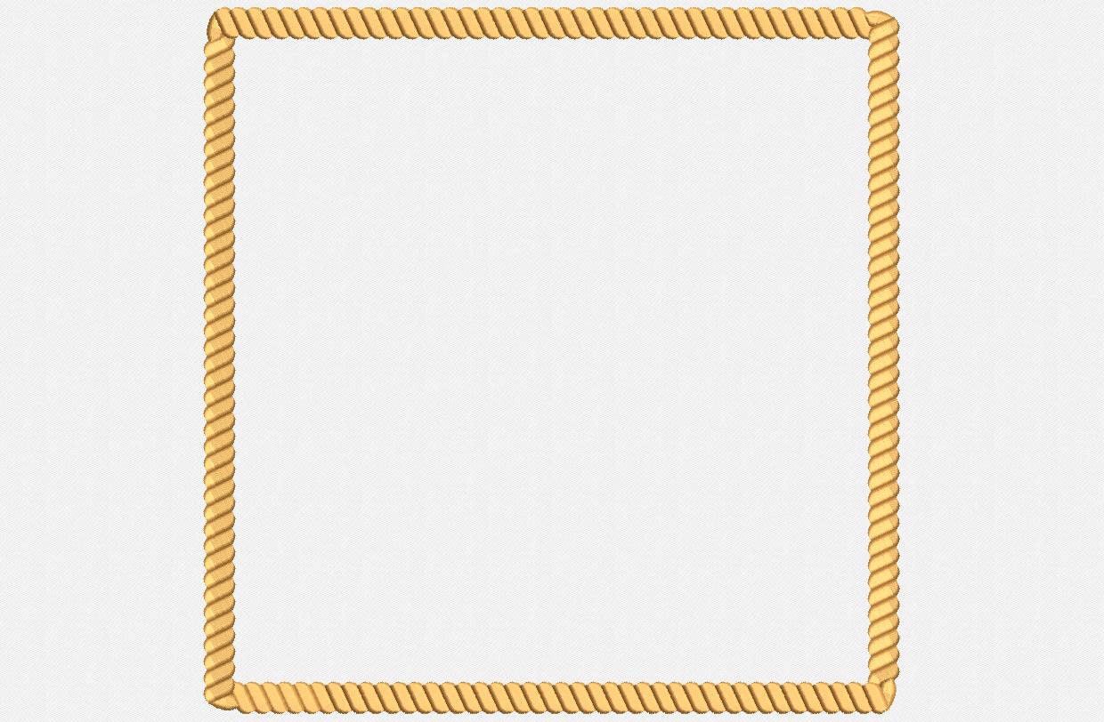 Large Rectangle Rope Frame Machine Embroidery Designs 4 | Etsy