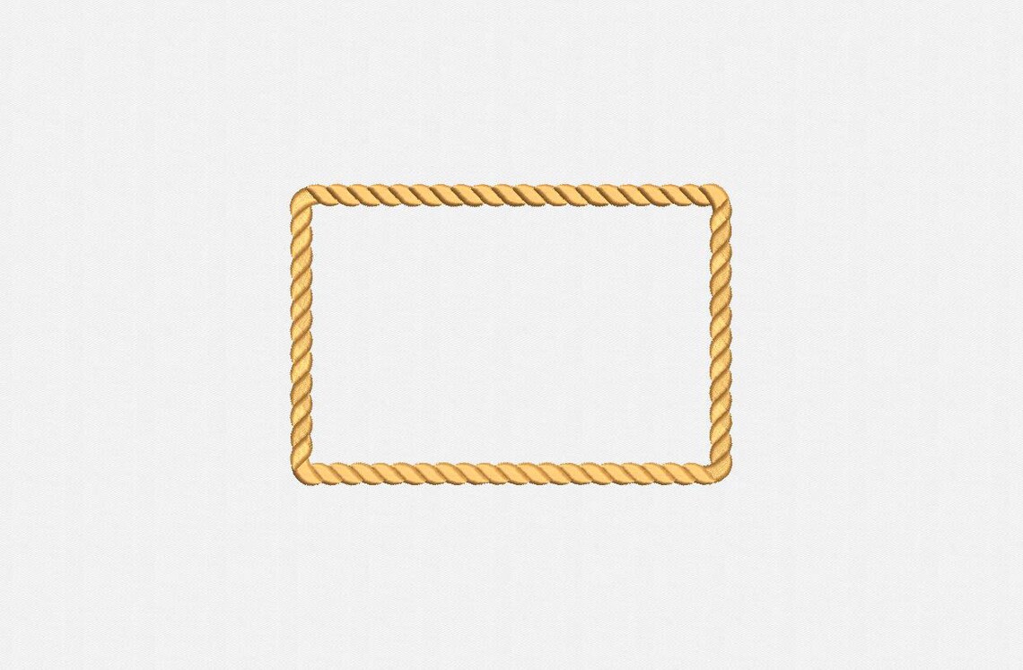 Large Rectangle Rope Frame Applique Machine Embroidery Designs - Etsy