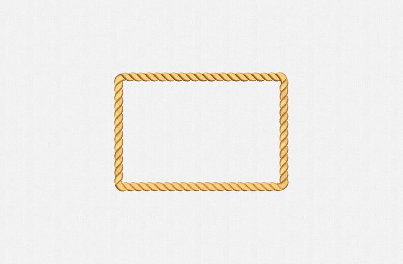 Large Rectangle Rope Frame Applique Machine Embroidery Designs - Etsy