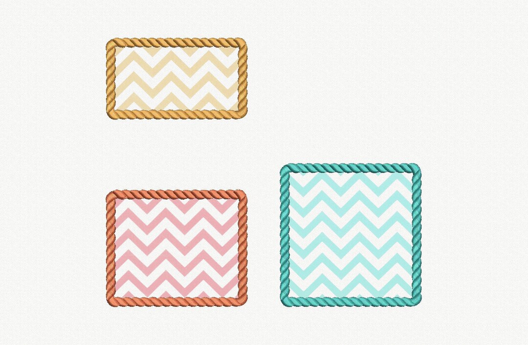 Rope Frame Applique Machine Embroidery Designs - 3 Sizes - Etsy