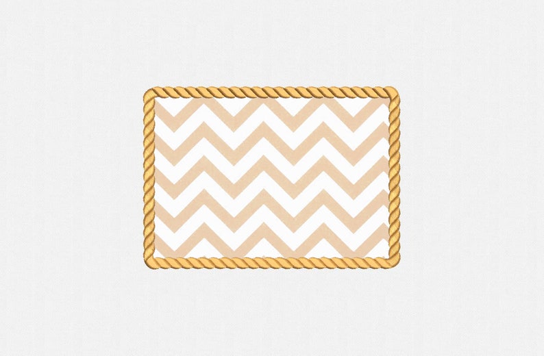 Large Rectangle Rope Frame Applique Machine Embroidery Designs - Etsy