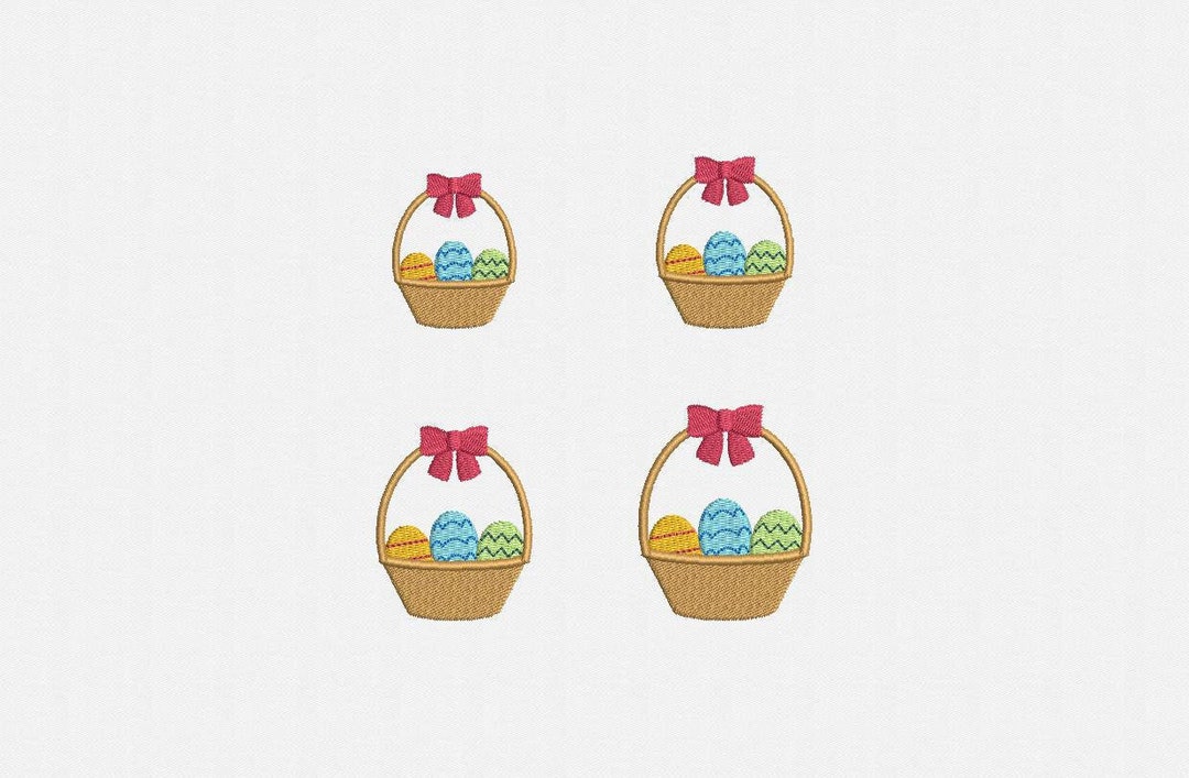 Mini Easter Basket Machine Embroidery Designs - 4 Sizes - Etsy