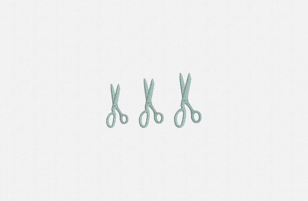 Mini Dressmaking Scissors Machine Embroidery Design - 3 Sizes - Etsy
