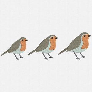 Red Robin Machine Embroidery Design - 3 Sizes - Etsy