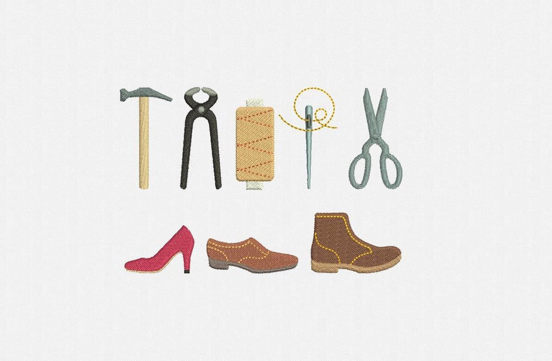 Mini Shoemaker Machine Embroidery Designs Pack 8 Designs by 3 - Etsy