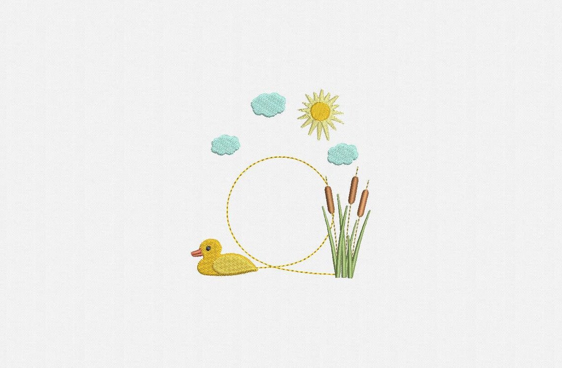 Duckling Frame Monogram Machine Embroidery Design 1 Size - Etsy