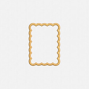 Scalloped Rectangle Applique Machine Embroidery Design - 4 Sizes - Etsy