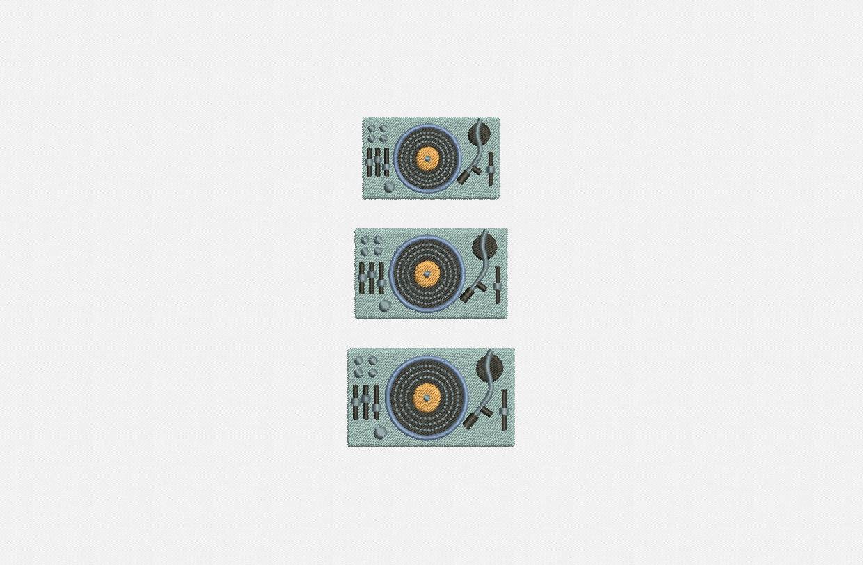 Mini DJ Machine Embroidery Designs Pack - 5 Designs - Etsy