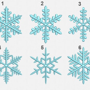 Snowflake Machine Embroidery Design - 6 Designs by 4 Sizes - Etsy