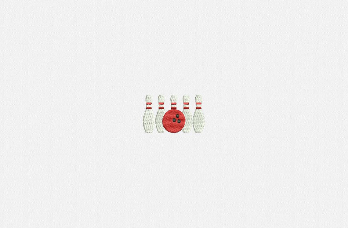 Mini Bowling Machine Embroidery Design 3 Sizes - Etsy