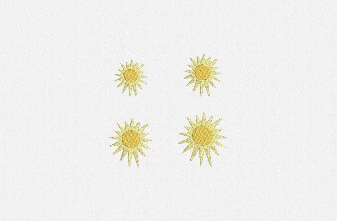Mini Sun Machine Embroidery Design - 4 Sizes - Etsy