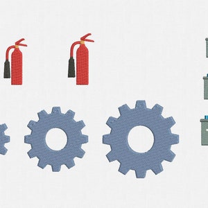 Mini Auto Mechanic Machine Embroidery Designs Pack - 14 Designs - Etsy
