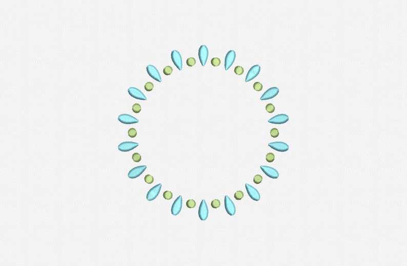 Dotted Monogram Frame Machine Embroidery Design 3 Sizes - Etsy