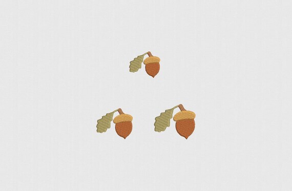 Mini Acorn Machine Embroidery Design 3 Sizes | Etsy