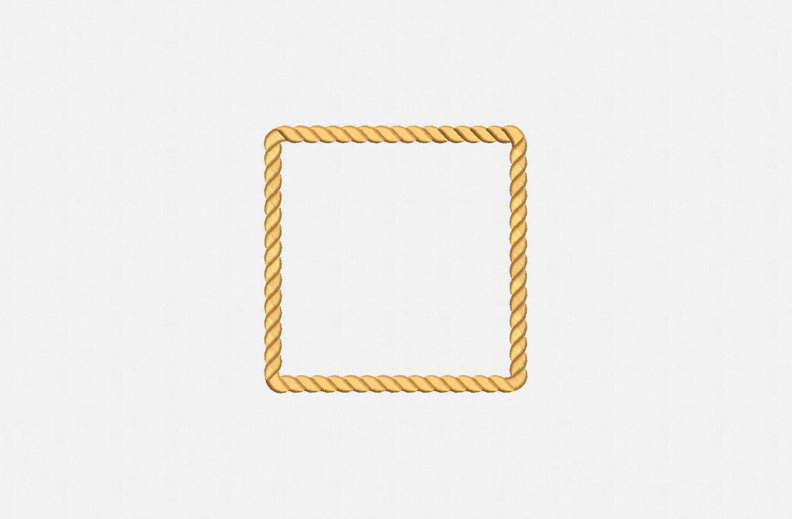 Square Rope Frame Machine Embroidery Designs - 5 Sizes - Etsy