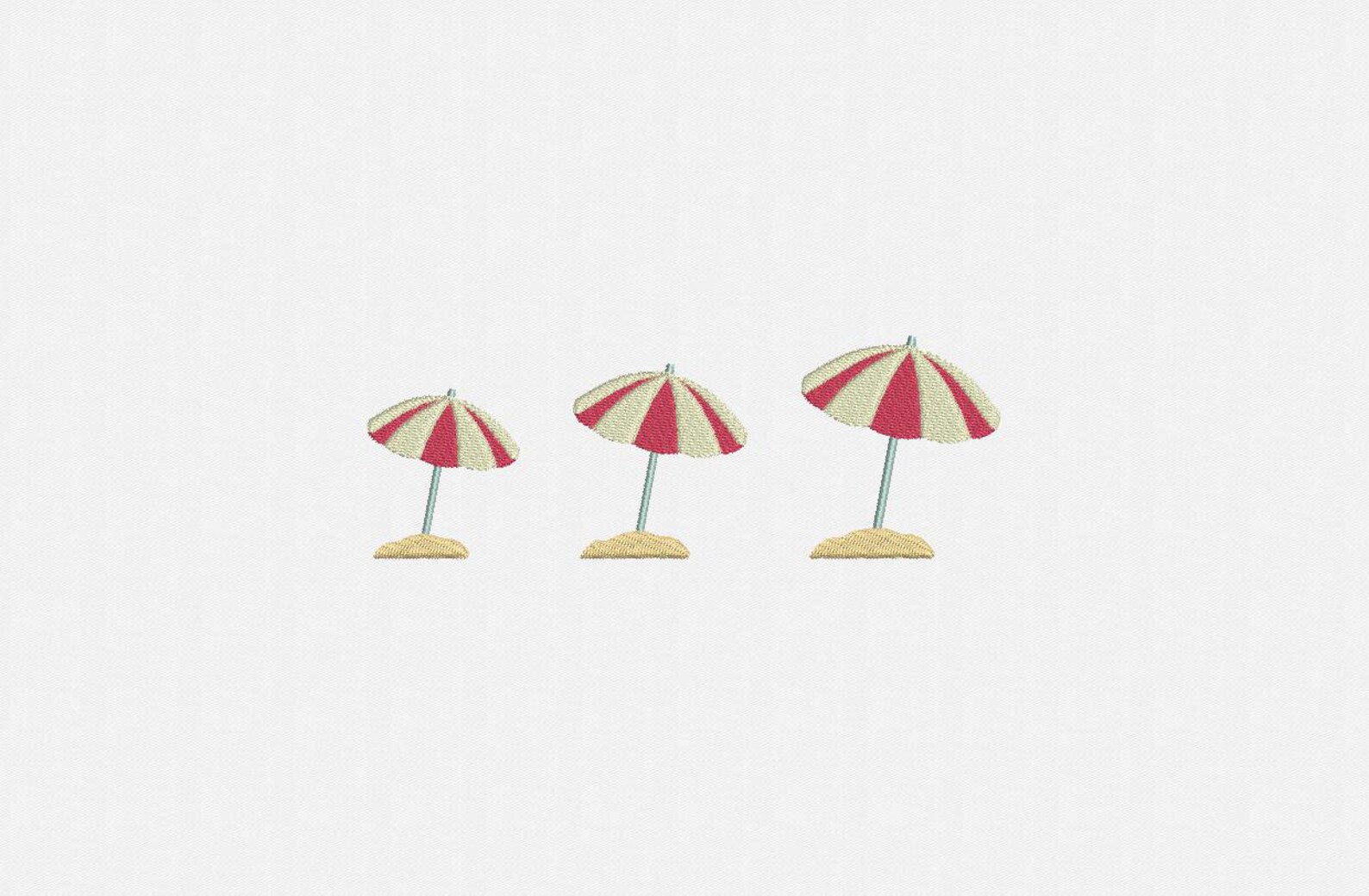 Mini Summer Machine Embroidery Designs Pack 9 Designs by 3 Sizes Beach ...