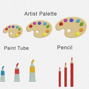 Mini Artist Tools Machine Embroidery Designs Pack - 7 Designs by 3 ...