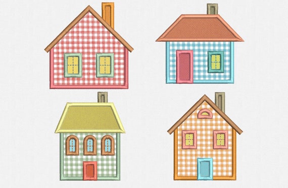 Home Applique Machine Embroidery Design 4 Designs by 3 Sizes - Etsy