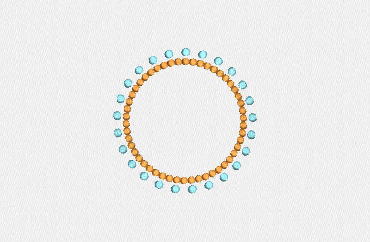 Dotted Monogram Frame Machine Embroidery Design - 3 Sizes - Etsy