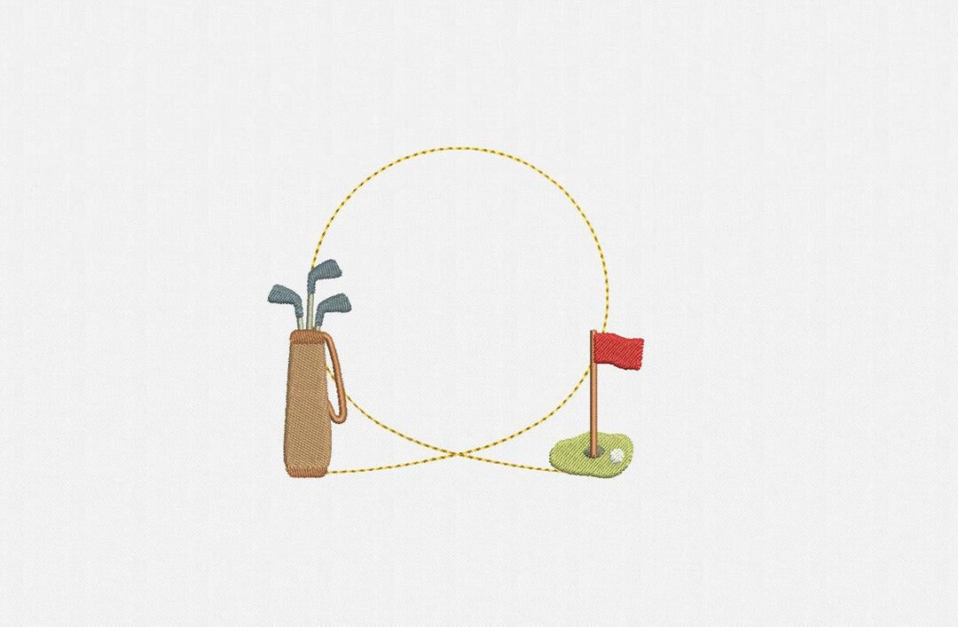 Golf Frame Monogram Machine Embroidery Design - 1 Size - Etsy