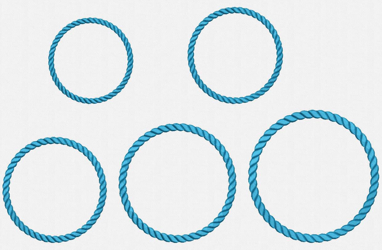 Circle Rope Frame Applique Machine Embroidery Designs 5 - Etsy