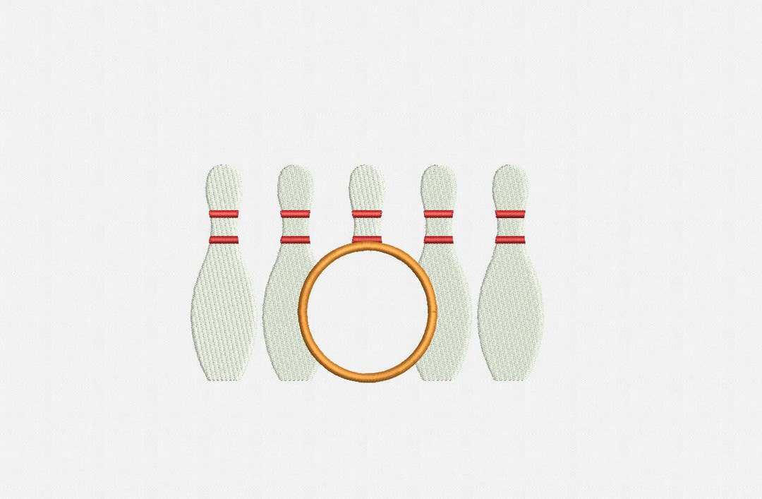 Bowling Frame Monogram Applique Machine Embroidery Design 1 - Etsy